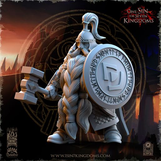 3D file Dwarven Kingdoms Highborn Warriors ⚔️ ・3D printable model to ...