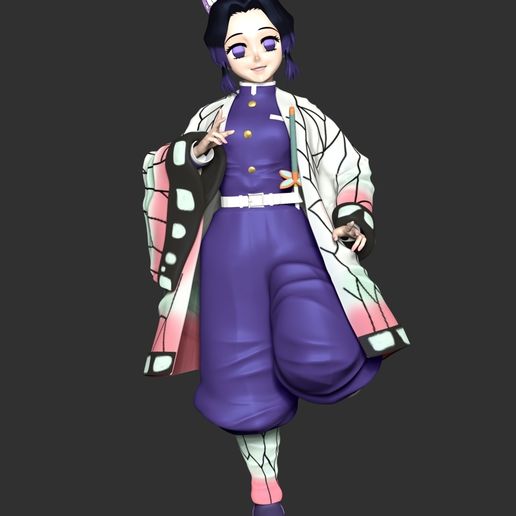 💬 Shinobu Kocho - Kimetsu no Yaiba・ 3D File for 3D printing・Cults