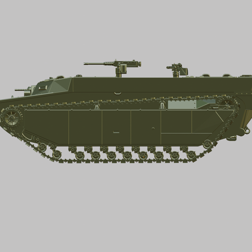 🚰 LVT-4 Water Buffalo (Amphibious, US, WW2)・ 3D File for 3D printing・Cults