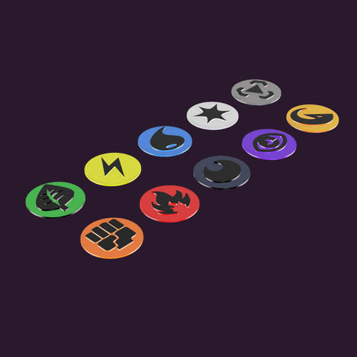 STL file POKÉMON TCG - ENERGY TOKEN 🎲 ・3D printing design to download・Cults