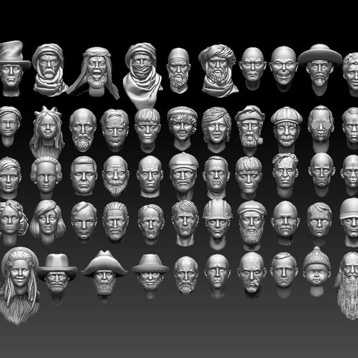 👧 heads・ STL File for 3D printing・Cults
