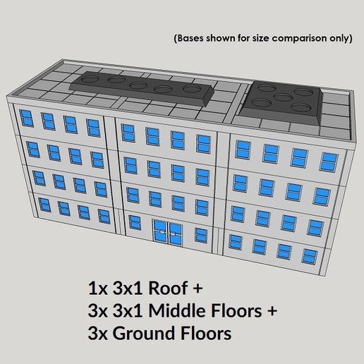 🏢 6mm Modular Apartment Block System・ 3D File for 3D printing・Cults