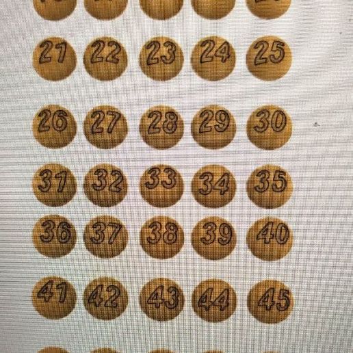 Descargar archivo STL Bolas de Bingo 75 nunbers • Modelo para imprimir en 3D ・ Cults
