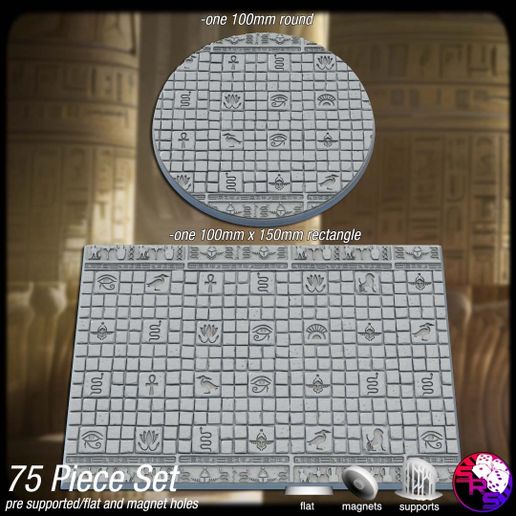 🎲 Egyptian Bases (Standard)・ 3D File for 3D printing・Cults