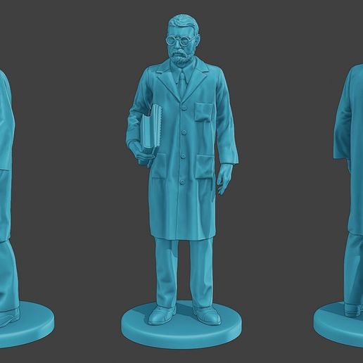 🧑‍🔬 Scientist Male SM1 Pack1・ 3D File for ・Cults