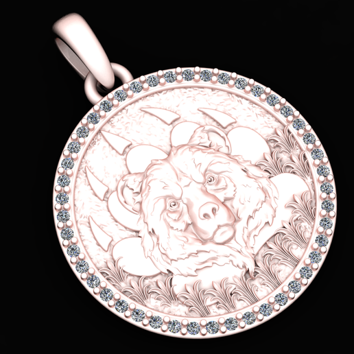 STL file HIP HOP WOLF COIN PENDANT 3D PRINTABLE MODEL 🐺 (OBJ)・Model to ...