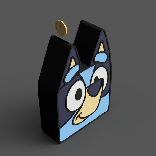 🏦 Bluey Piggy Bank・ STL File for 3D printing・Cults