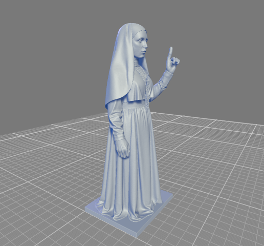 ⛪ Sister Sancta – Gothic Nun Statue STL 3D Printable Model・ STL File ...