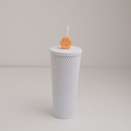 🐕 Dog Paw Straw Topper (set of 4), Paw Print Straw Buddy, Tumbler ...