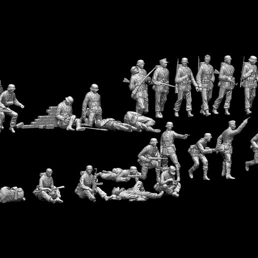 🫡 German soldiers・ STL File for 3D printing・Cults