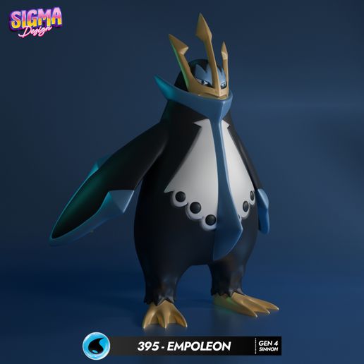 🐉 395 empoleon・ 3D File for 3D printing・Cults
