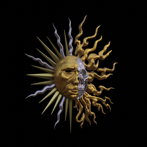 🎃 Heraldry Sun&Moon・ STL File for 3D printing・Cults