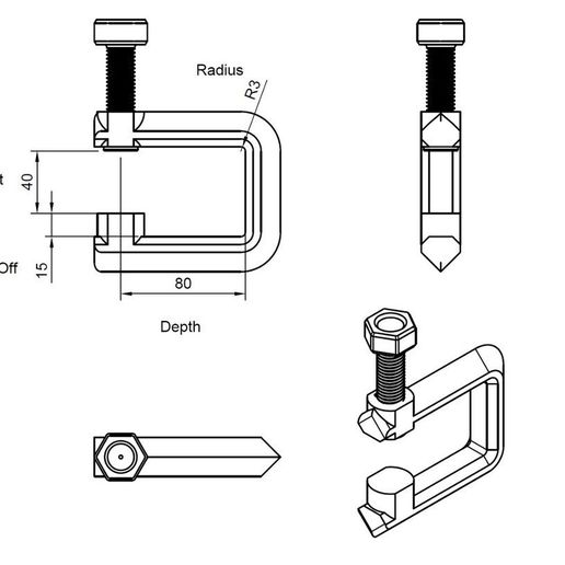 👽 Customizable G-Clamp with Stress Model・Archivo STL Gratis para ・Cults
