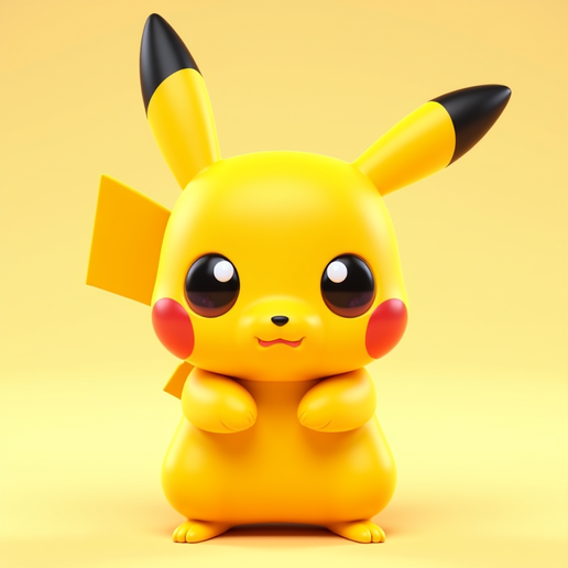 STL file cute pikachu 🎨 ・Template to download and 3D print・Cults
