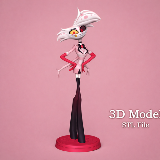 👼 Angel Dust Hazbin Hotel・Archivo STL para Impresión 3D・Cults