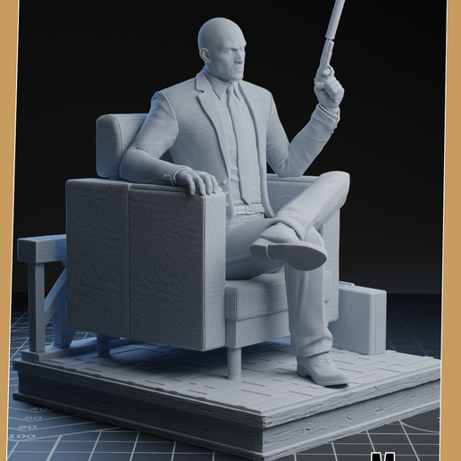 🎮 Agent 47 - Hitman・ 3D File for 3D printing・Cults