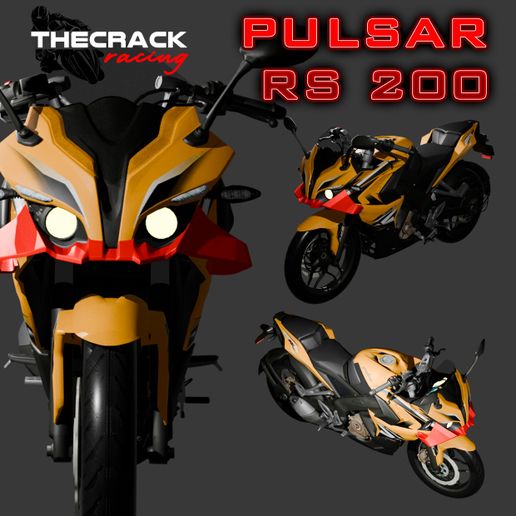 🏍️ Winglet / Spoiler / spoiler for PULSAR RS200 - BAJAJ・Бесплатный 3D ...