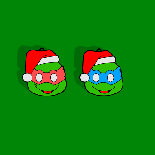 STL file Christmas Tree Ornament Ninja Turtles Theme 🎄 ・3D printer ...