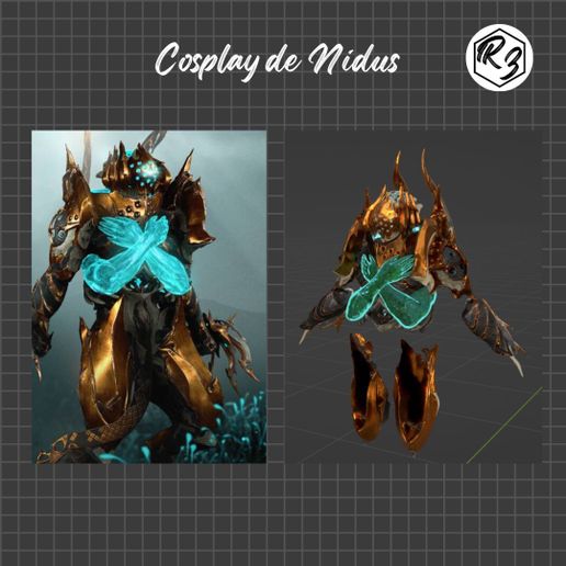 🛰 Warframe Nidus Armor plates・ STL File for 3D printing・Cults