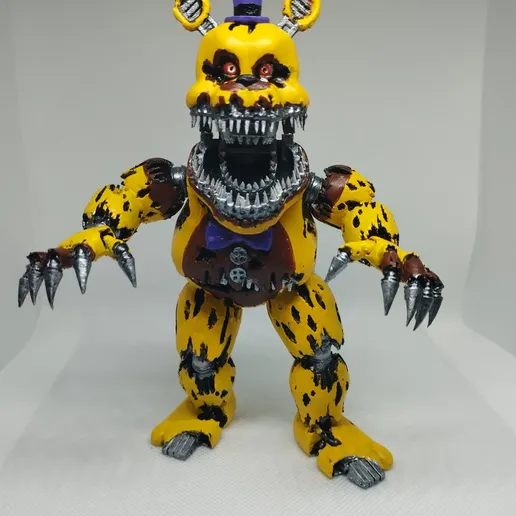 nightmare golden freddy coloring page