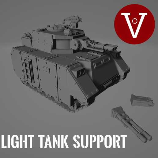 🪖 Light Tank Support・ 3D File for 3D printing・Cults