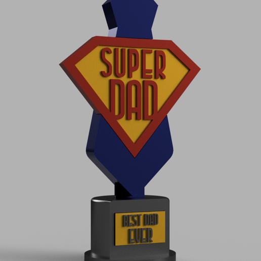 🏆 Father's Day - Super DAD Fathers Day Trophy・Free STL File for 3D ...
