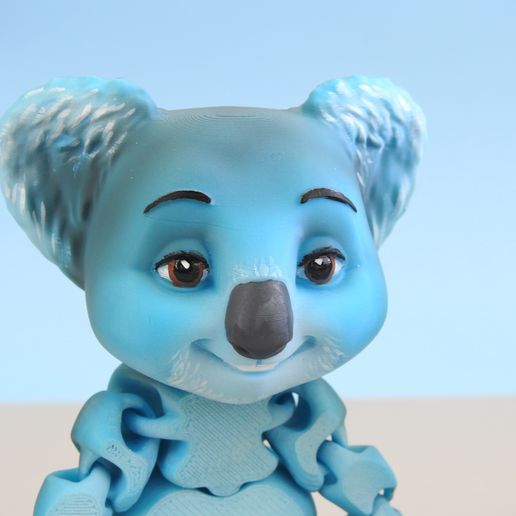 STL file Sleepy Koala 3D Print In Place Action Figure 😪 ・Template to ...
