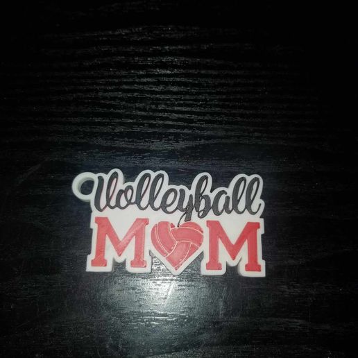 🏐 Volleyball Mom Keychain・Archivo STL Gratis para Impresión 3D・Cults