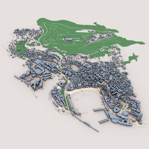 🇲🇨 Cityscape Monte Carlo Monaco・ STL File for 3D printing・Cults