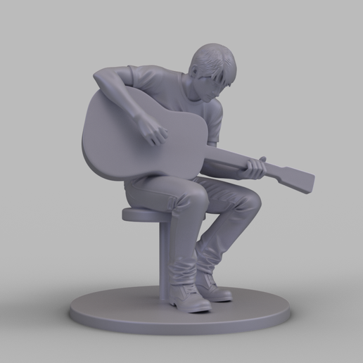 🎸 Guitar Player Figurine - Musician 3D Print Model for Collectors ...