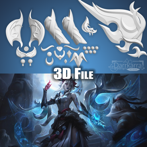 🌨️ Morgana Snow Moon Accessories League of Legends STL files・ 3D File ...