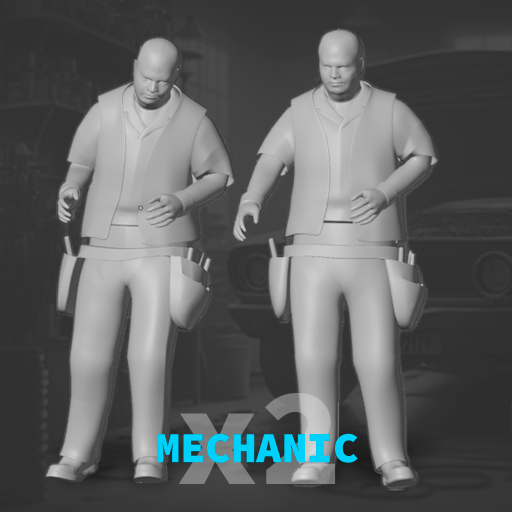 STL file MECHANIC MAN x2 - 1:64 🧑‍🔧 ・3D printing template to download・Cults