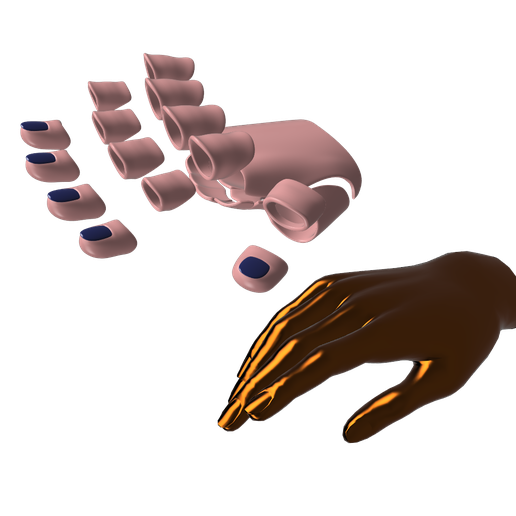 Ball Jointed Doll Hand for gloves・ 3MF File for 3D printing・Cults
