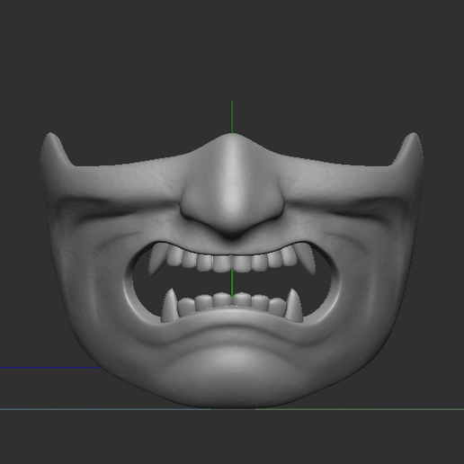 🇯🇵 Oni Mask cosplay Prop for 3d printing・ OBJ File for 3D printing・Cults