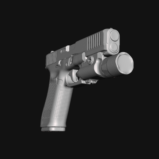 🔫 Glock 17 Gen 5 Surefire X300 Turbo Real Size Scan 3D Gun Mold・ STL ...