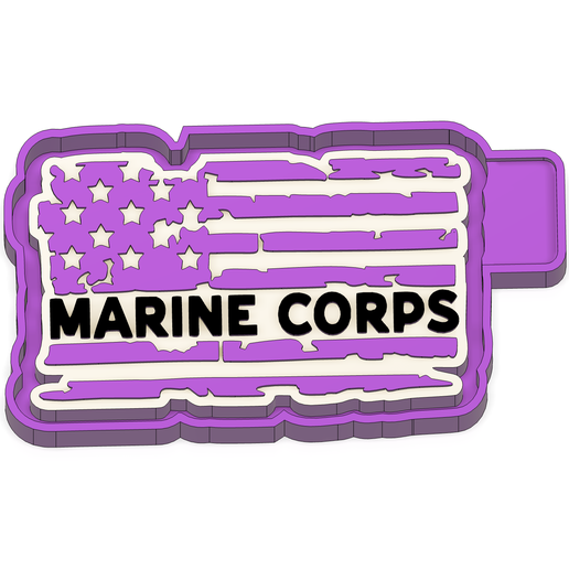 🪔 US Flag Marine CORPS Freshie STL Mold Housing・ STL File for 3D ...