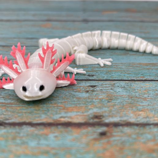 🦎 ARTICULATED AXOLOTL - PRINT-IN-PLACE ARTICULATED REALISTIC AXOLOTL ...