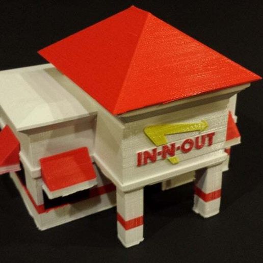 🏛️ In-N-Out Scale Model・Free STL File for ・Cults