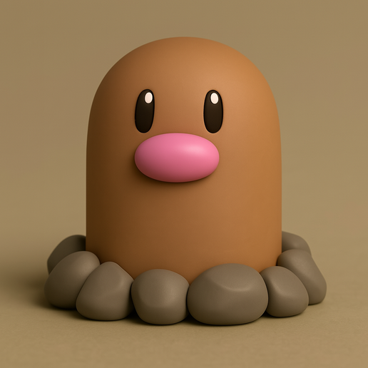 🐉 Diglett pokemon・ STL File for 3D printing・Cults