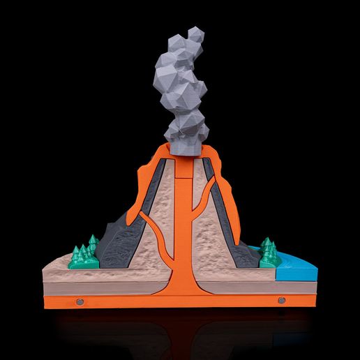 🌋 Inside a Volcano・ STL File for 3D printing・Cults
