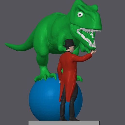 🎪 Circus Trained T-rex・3D Print with the Bambu Lab A1 3D printer・Cults