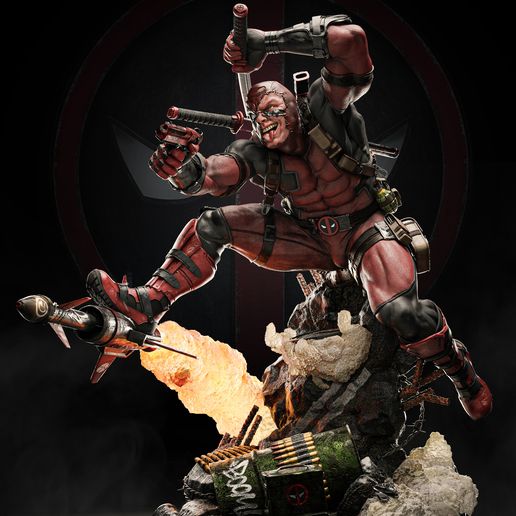 👤 Deadpool Statue - STL・ 3D File for 3D printing・Cults