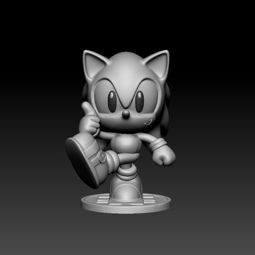 📁 Chibi Sonic Figure - STL File・ STL File for 3D printing・Cults