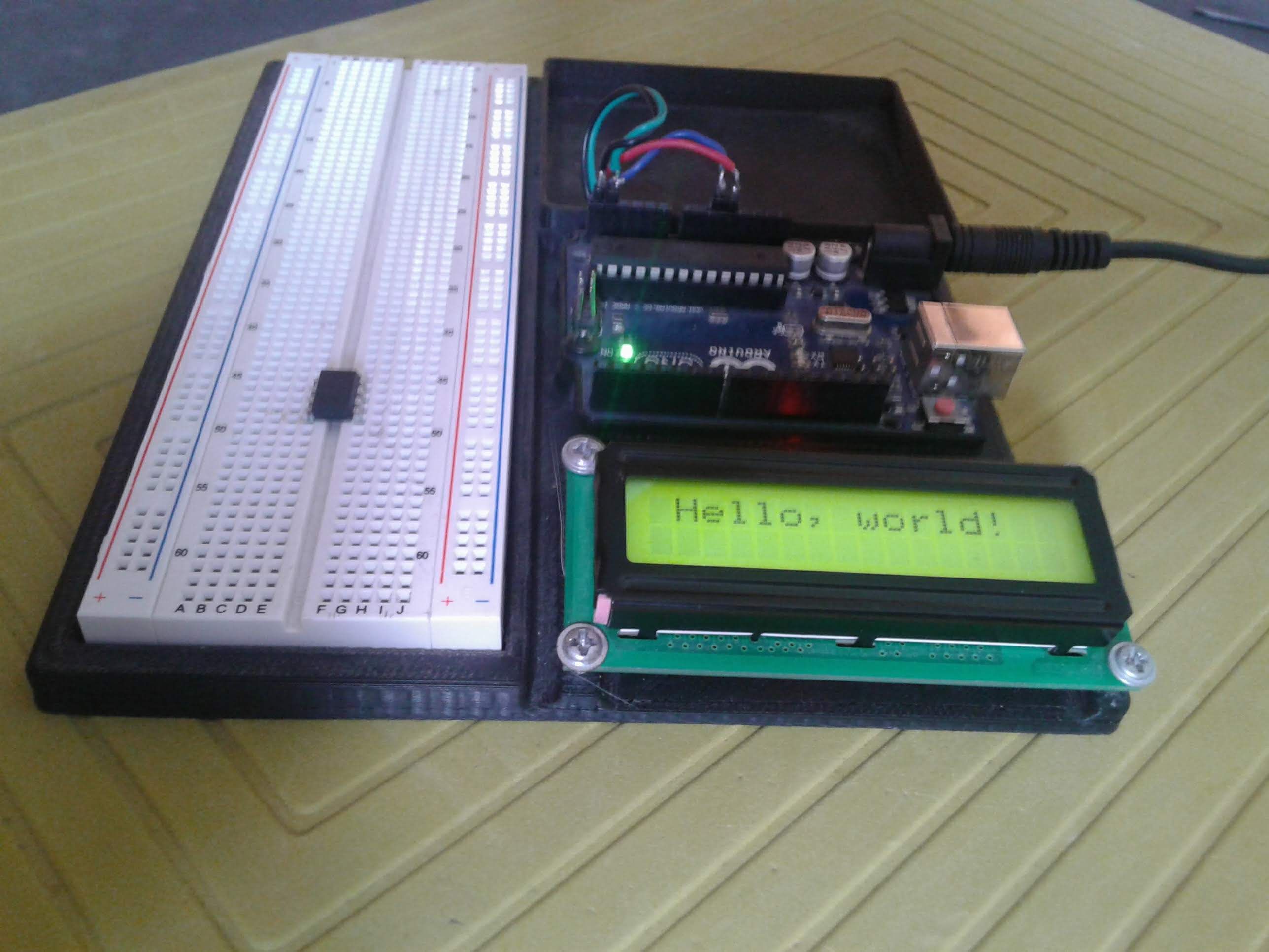 Télécharger fichier STL Support Arduino avec breadboard et LCD 16x2 ...