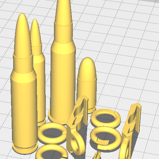 🔫 Weapon Charms (Bullet Set)・ STL File for 3D printing・Cults