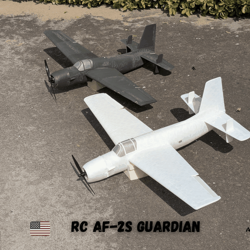 🚁 RC Grumman AF guardian - Flying model・Fichier STL pour Impression 3D ...