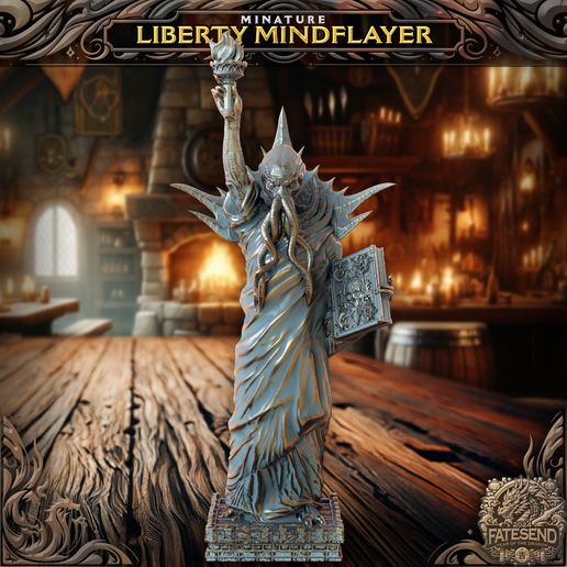 Archivo STL Liberty Mind Flayer Miniature 🦸 ・Modelo para descargar e ...