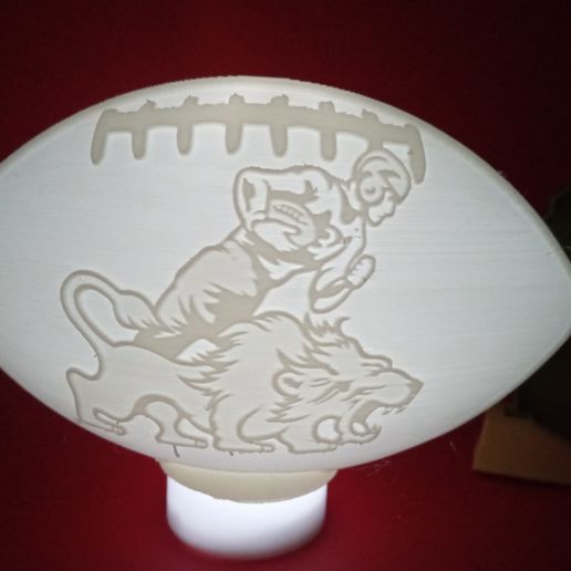 STL file Retro Detroit Lions NFL FOOTBALL LIGHT 🏈 ・3D print object to ...