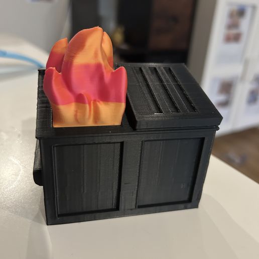 🔥 Dumpster Fire・3D Print with the Elegoo Neptune 3 Pro 3D printer・Cults
