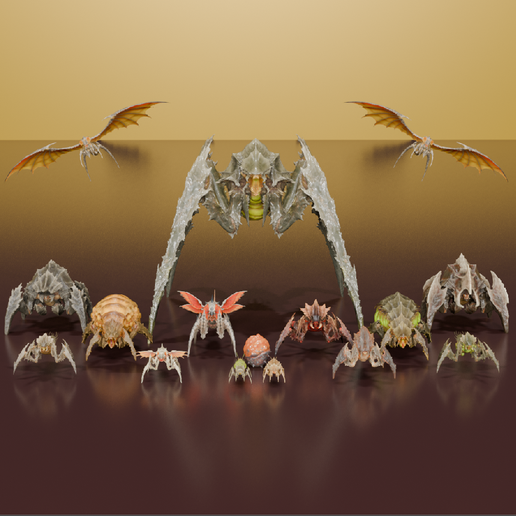 👾 Mega Pack Terminids Classic - Helldivers 2・ 3D File for 3D printing・Cults